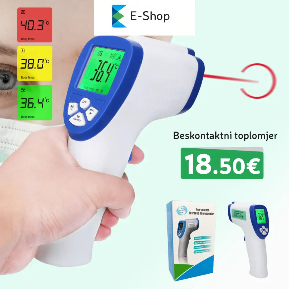 DIGITÁLNY BEZKONTAKTNÝ INFRACERVENÝ TEPLOMER – E-Shop Slovakia
