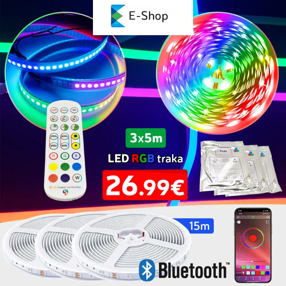 SMART SET LED PÁS 15 m - RGB – E-Shop Slovakia
